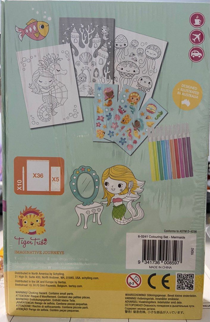 Mermaid colouring set, Hobbies & Toys, Toys & Games on Carousell