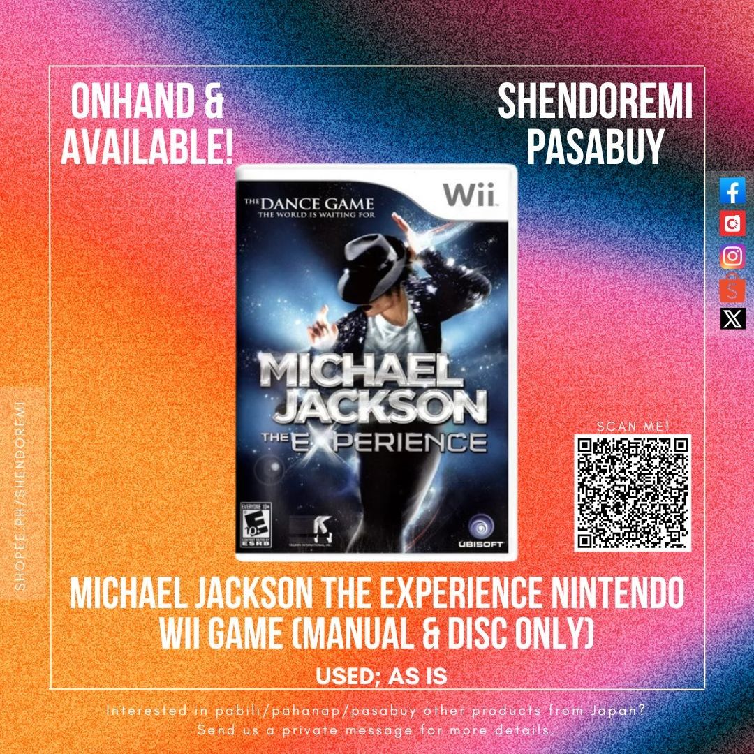 Michael Jackson The Experience Ubisoft Nintendo Wii Untested Used