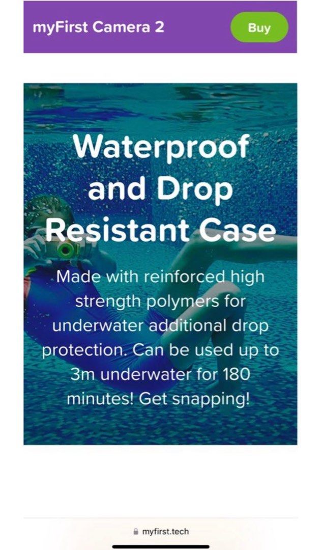 myFirst Camera 2 Pink waterproof, Photography, Cameras on Carousell
