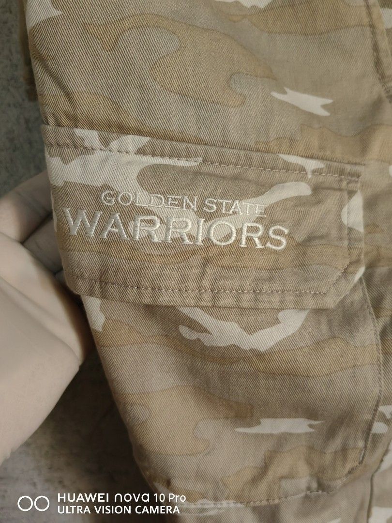 NBA CARGO PANTS (GSW BEIGE CAMOUFLAGE), Men's Fashion, Bottoms, Joggers ...