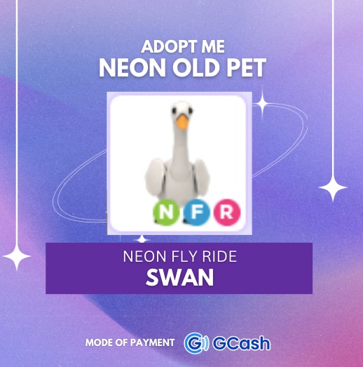 Neon Swan / NFR Swan in Adopt Me, Hobbies & Toys, Toys & Games on Carousell