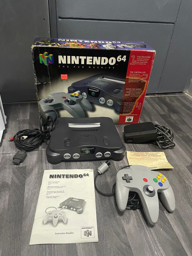 Nintendo 64 Set w/ box and manual, Video Gaming, Video Game Consoles ...