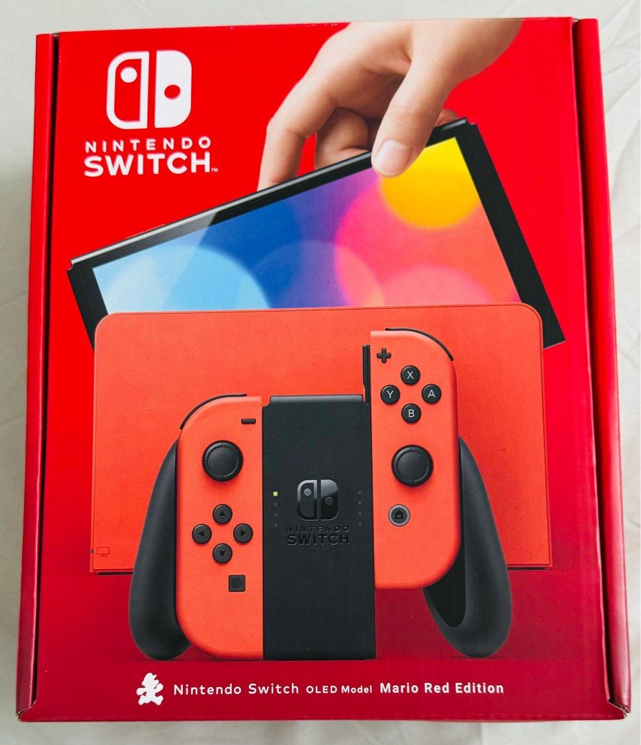 Nintendo Switch OLED Mario Red, Video Gaming, Video Game Consoles ...