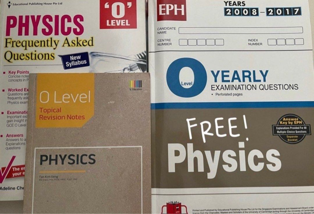 O Level Physics assessment books, notes , TYS, Hobbies & Toys, Books ...
