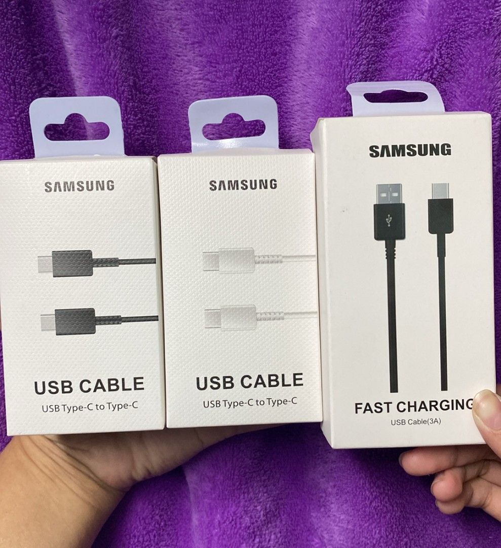 ORIGINAL SAMSUNG CABLE TYPE C TO TYPE C AND USB TO TYPE C, Mobile ...