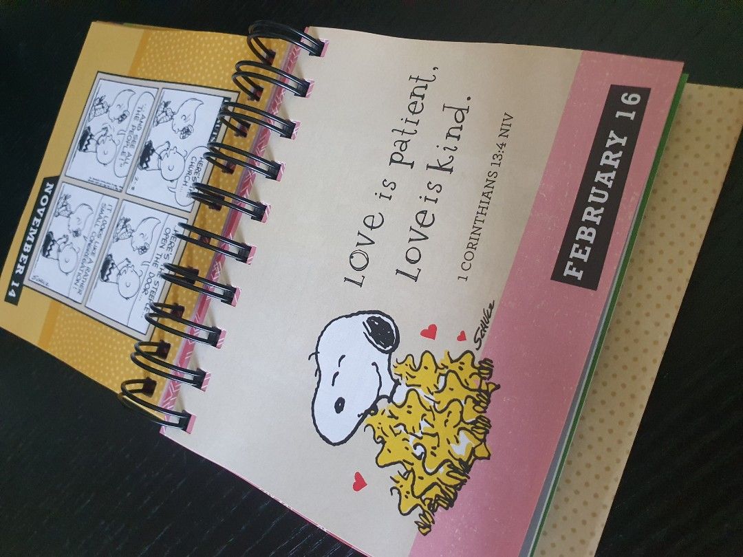 Peanuts Snoopy Dayspring Perpetual Calendar, Everything Else on Carousell
