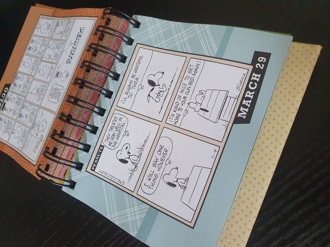 Peanuts Snoopy Dayspring Perpetual Calendar, Everything Else on Carousell