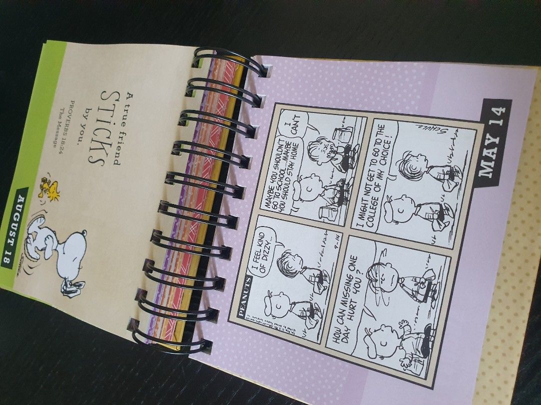 Peanuts Snoopy Dayspring Perpetual Calendar, Everything Else on Carousell