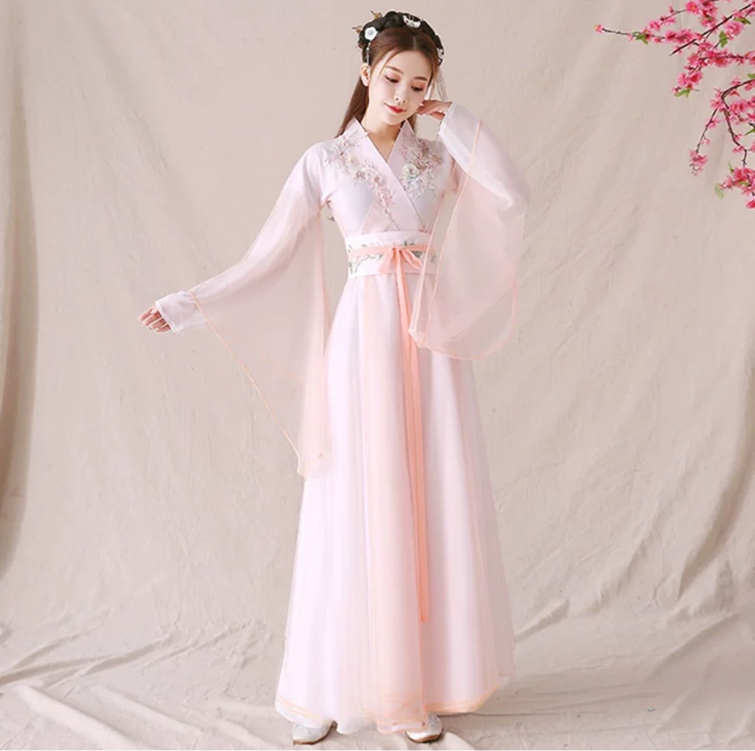3-pc Pink Hanfu set: Great for swordwoman or chinese fairy look, Women ...