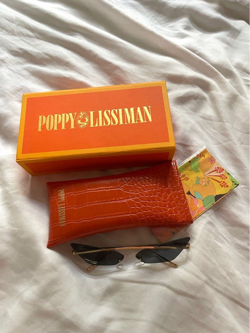 Poppy Lissiman Skinny Demon Sunglasses (Black), Women's Fashion ...