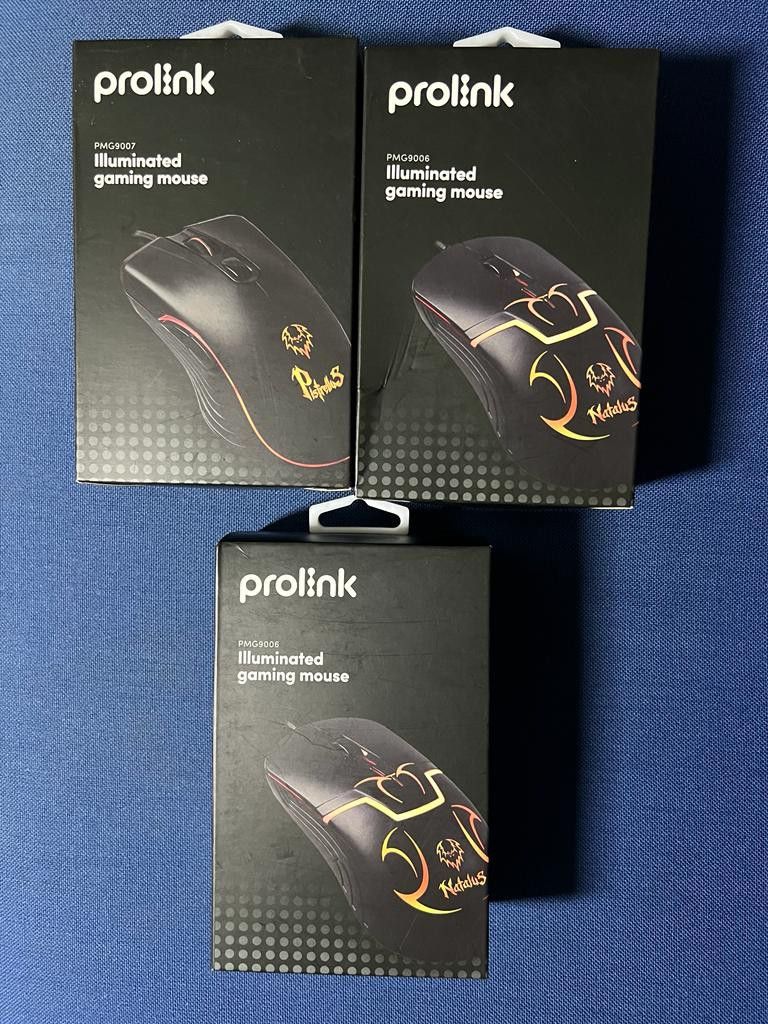 Prolink wired mouse. Natulus Illuminated Gaming mouse. Black color ...