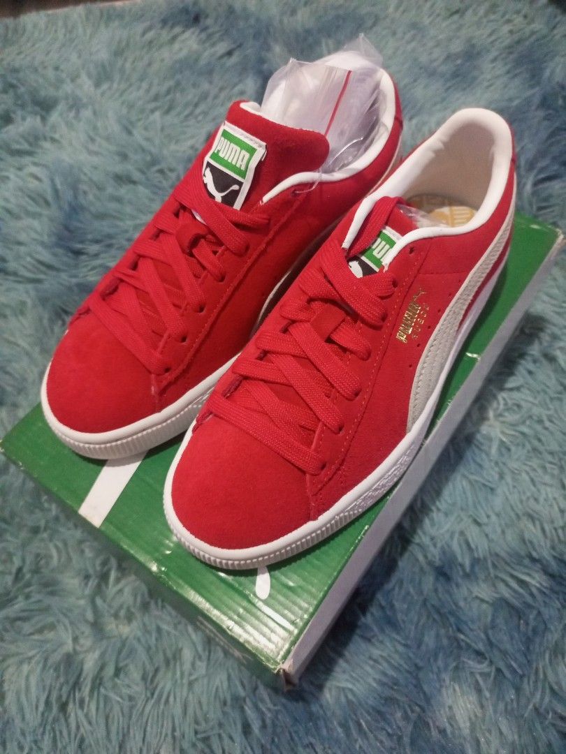 Puma Suade Classic XXI Red Unisex, Women's Fashion, Footwear, Sneakers ...