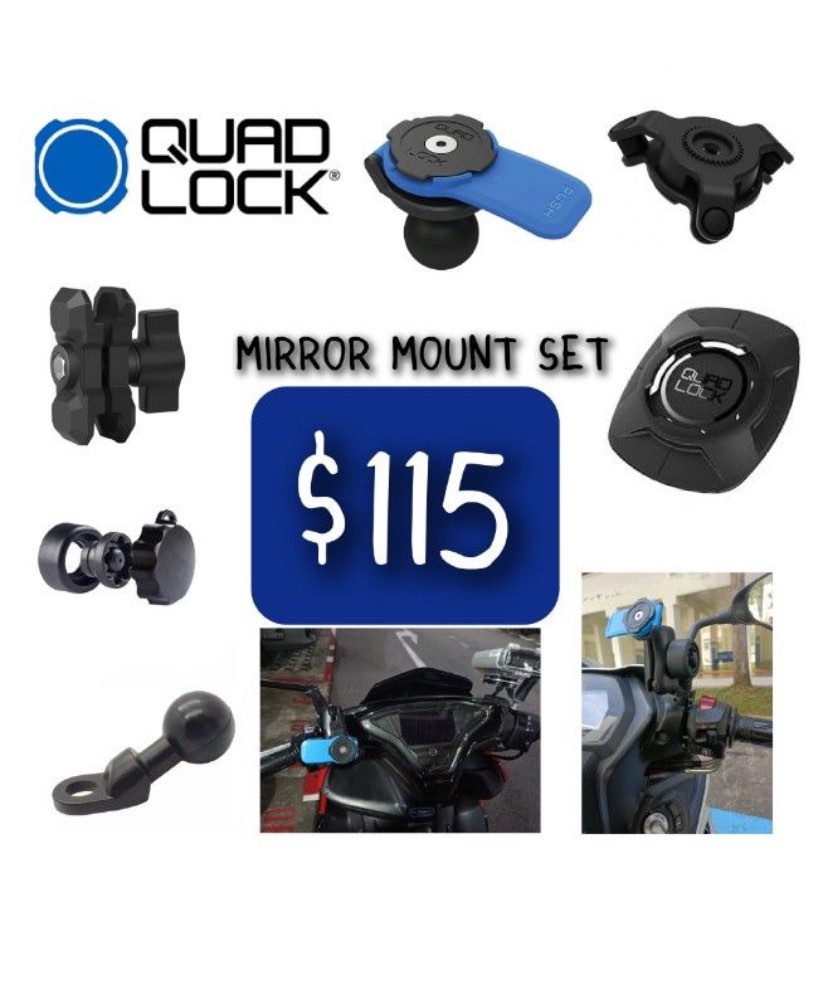 Quadlock quad lock nmax aerox mirror mount Motorcycle phone holder ...