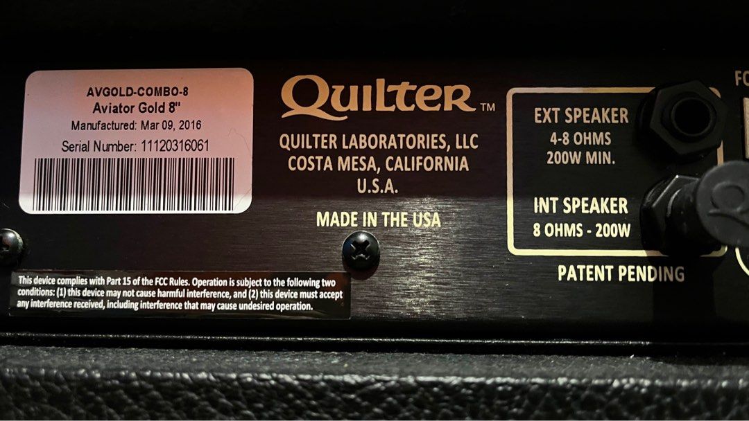 Quilter Aviator Guitar Amp Made in the USA, Hobbies & Toys, Music ...