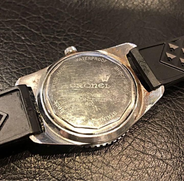 Rare 1970 CRONEL VTG SKINDIVER mechanical, Luxury, Watches on Carousell