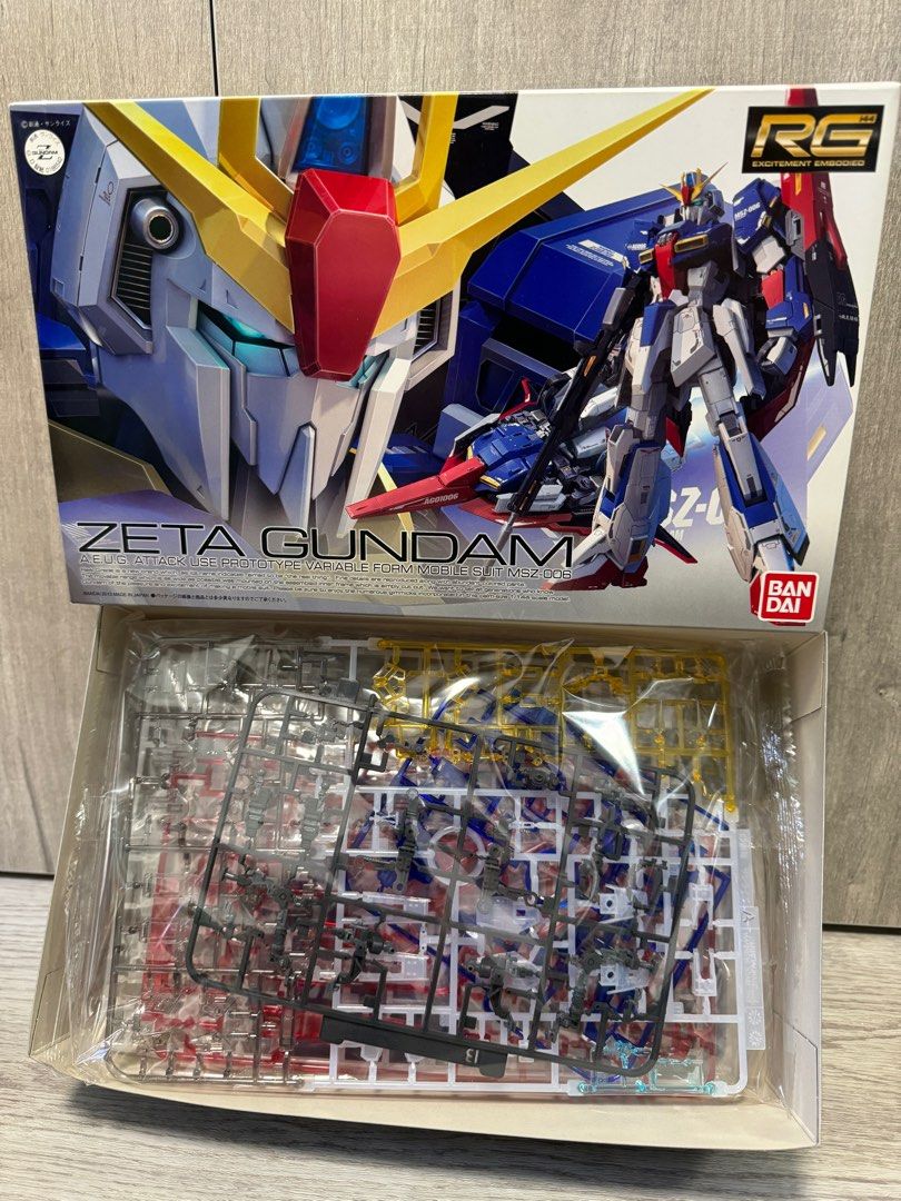 RG Zeta Gundam (Clear Color Ver) Z高達（彩透版）, 興趣及遊戲, 玩具 & 遊戲類 - Carousell