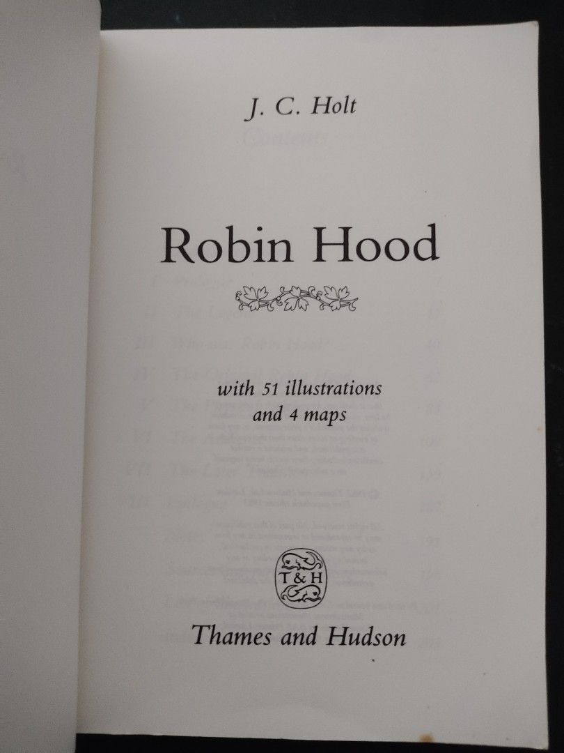 Robin Hood by J.C. Holt with Illustrations & Maps (1983 Ed.), Hobbies ...