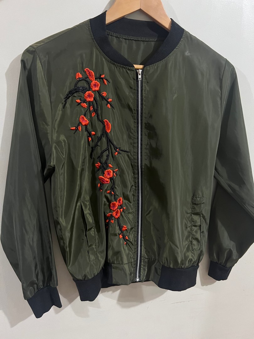 Sakura Bomber Jacket, Women's Fashion, Tops, Others Tops on Carousell