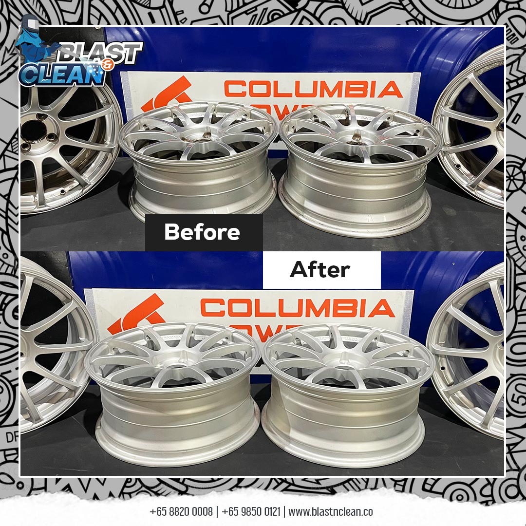 Sand Blasting - Polished Aluminium on Advan RS18 inch, Car Accessories ...