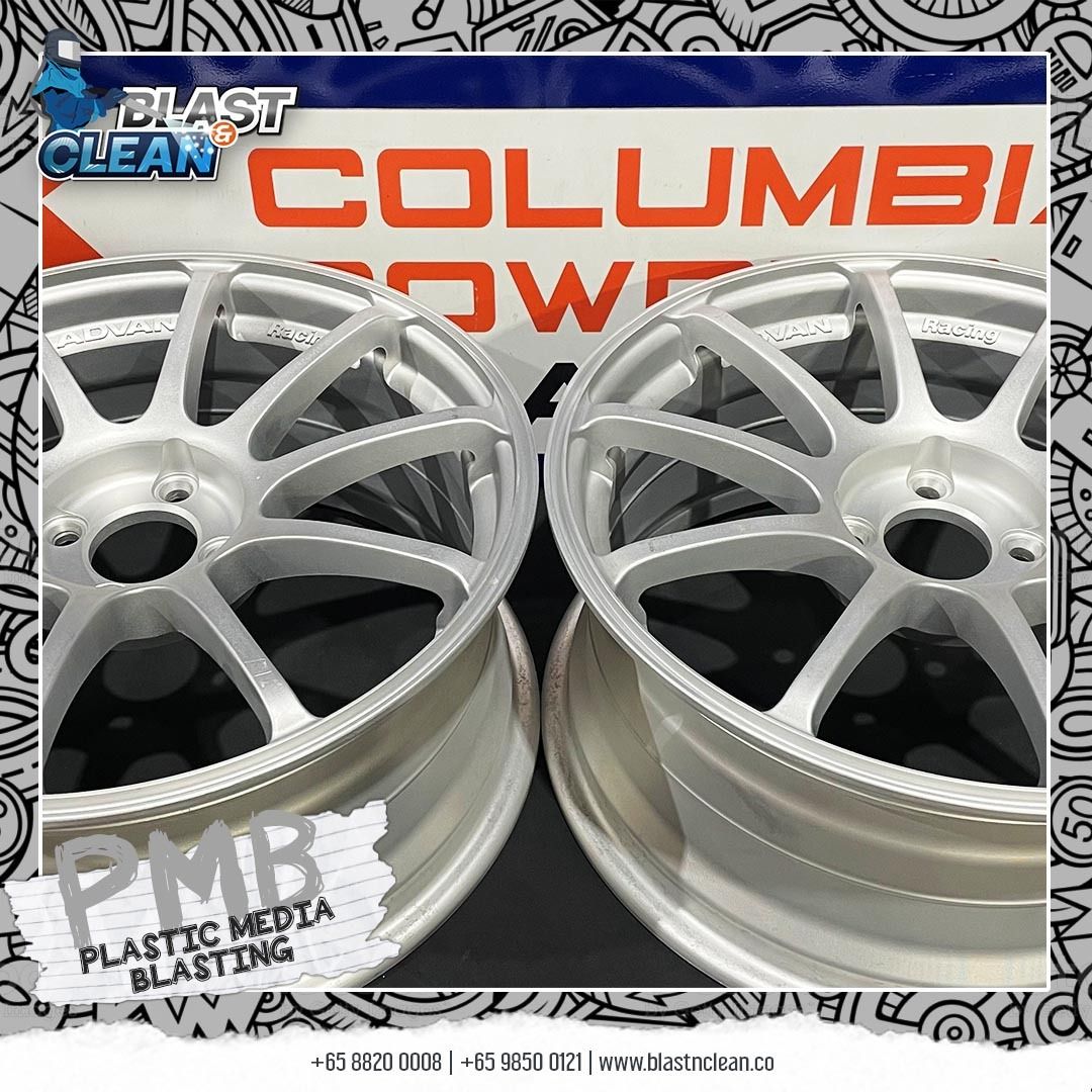 Sand Blasting - Polished Aluminium on Advan RS18 inch, Car Accessories ...