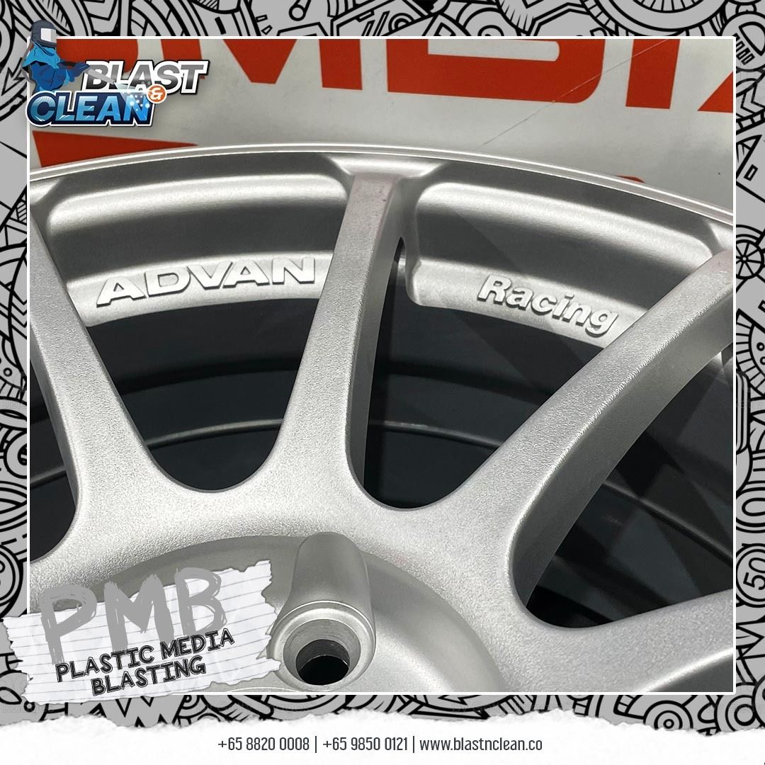 Sand Blasting - Polished Aluminium on Advan RS18 inch, Car Accessories ...