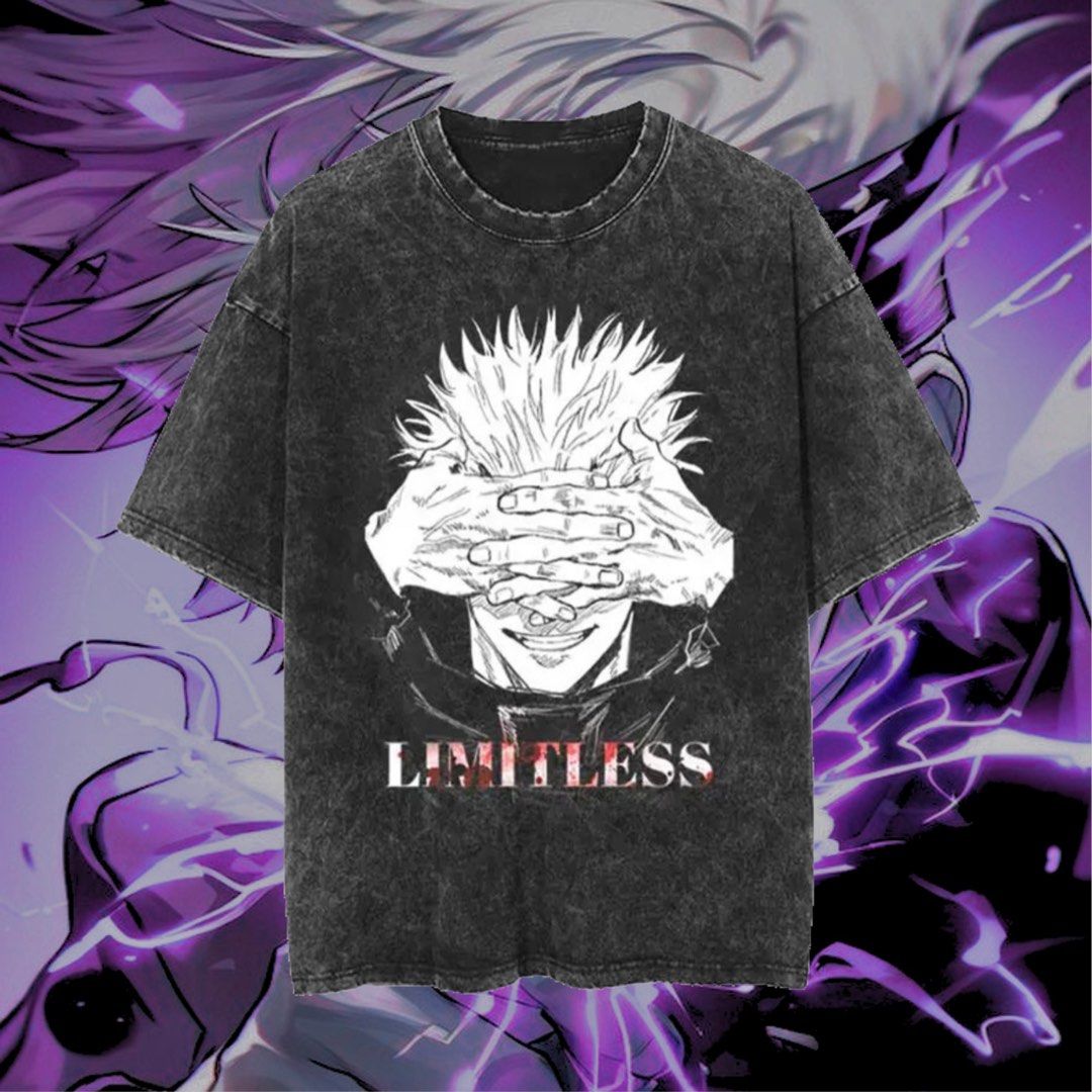 SATORU GOJO LIMITLESS (Vintage Wash Tee) (Jujutsu Kaisen Anime Series ...