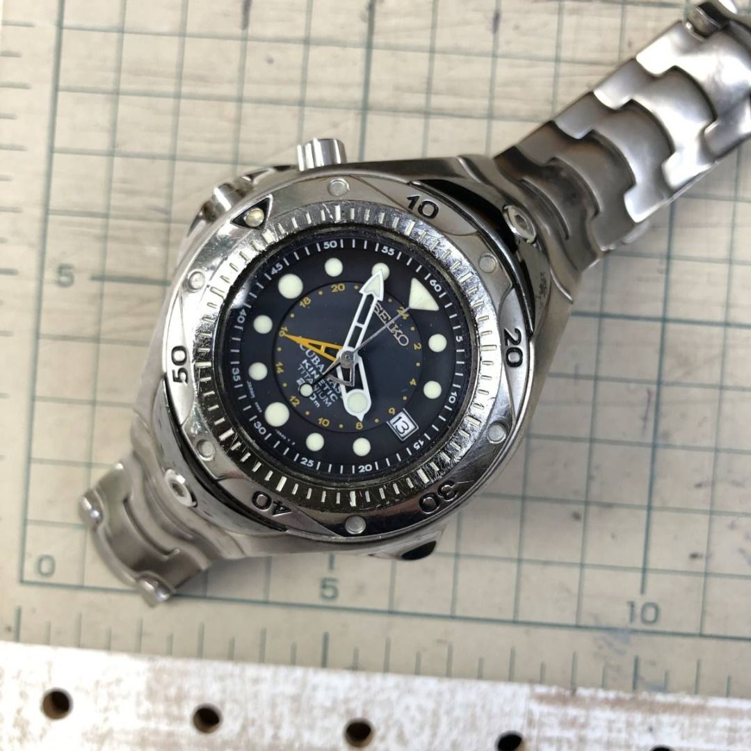 Seiko Prospex Scubamaster Air Diver GMT Kinetic 5M65 Watch, Men's ...