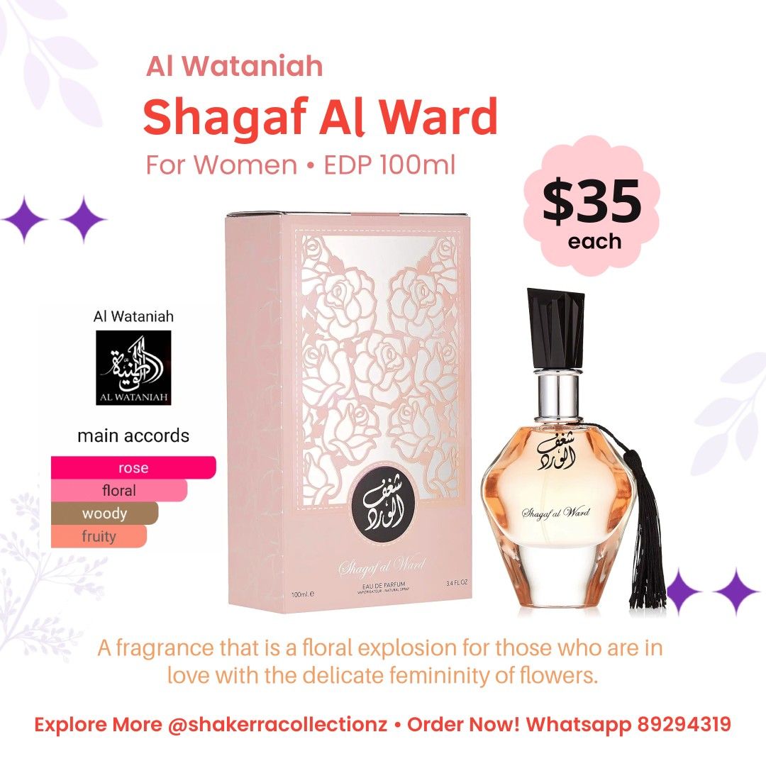 Shagaf Al Ward EDP by Al Wataniah, Beauty & Personal Care, Fragrance ...