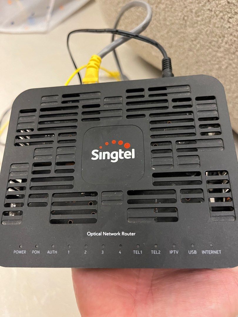 SingTel Nokia optical fibre modem, Computers & Tech, Parts ...