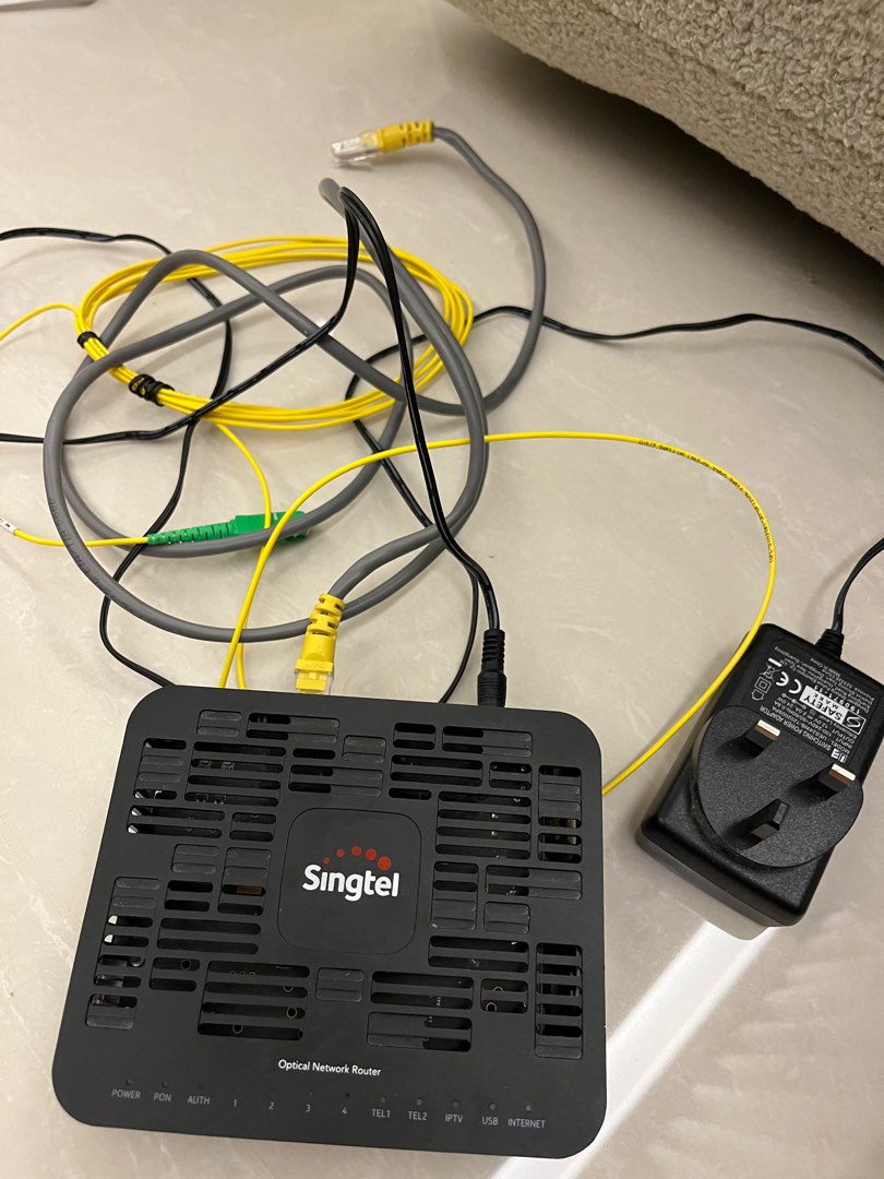 SingTel Nokia optical fibre modem, Computers & Tech, Parts ...