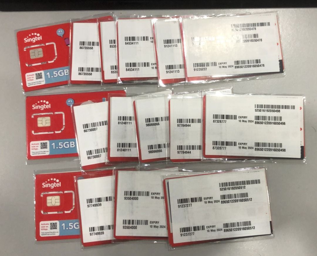 Singtel sim card prepaid golden nice lucky number, Mobile Phones ...