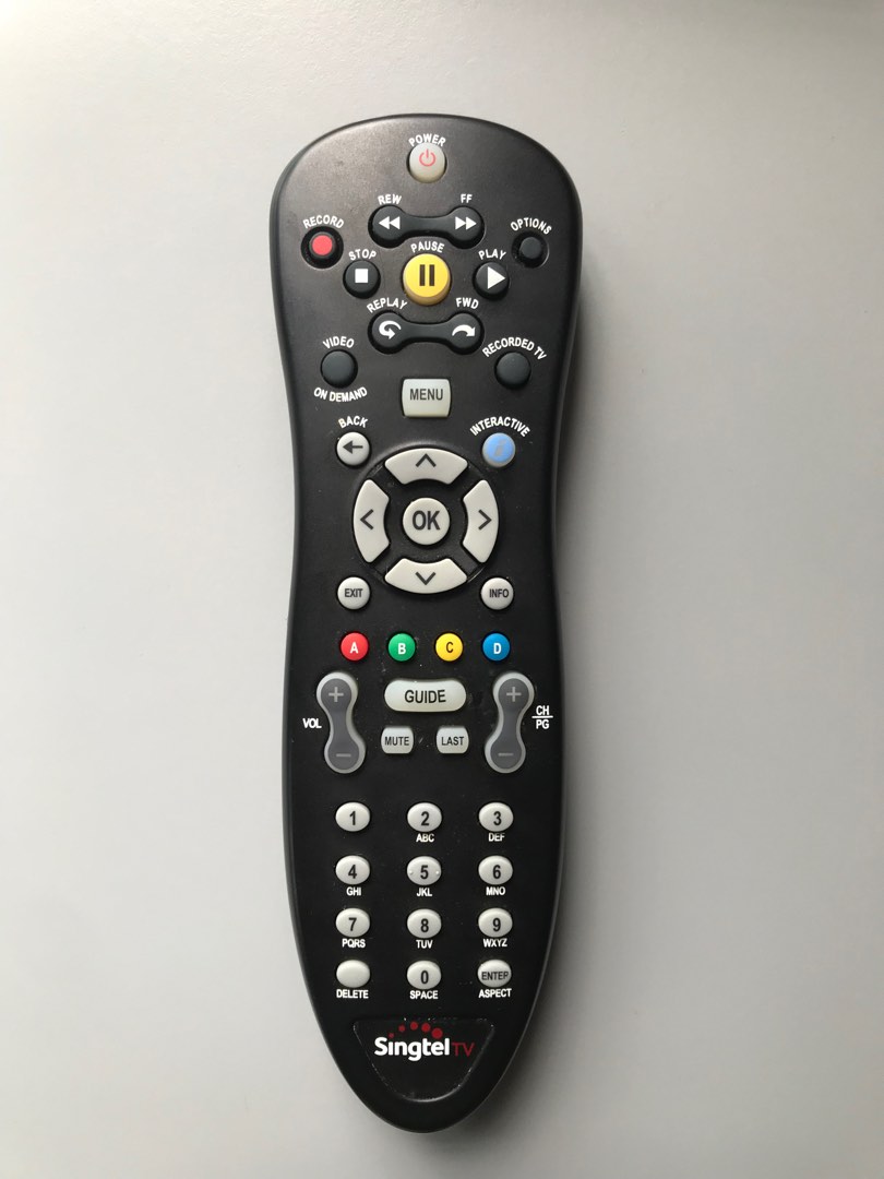 SingTel tv remote control, TV & Home Appliances, TV & Entertainment, TV ...