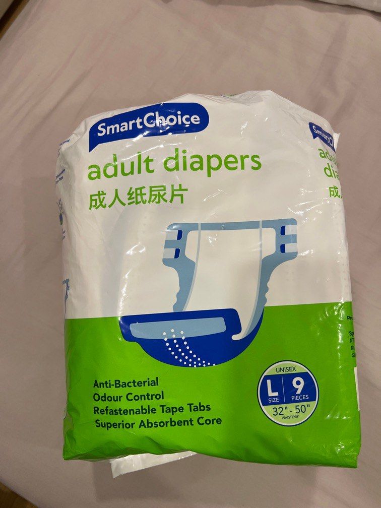 Smart choice adult diapers L, Health & Nutrition, Medical Supplies ...