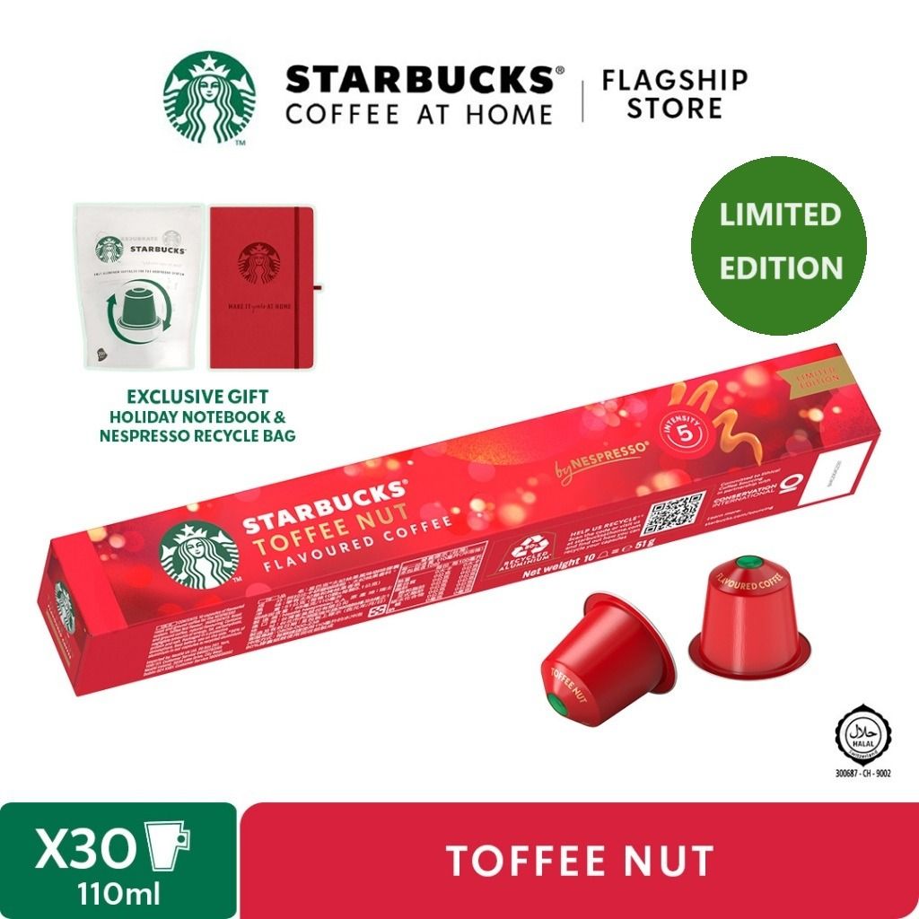 Starbucks Toffee Nut Nespresso Pods | Nespresso Coffee, Food & Drinks ...