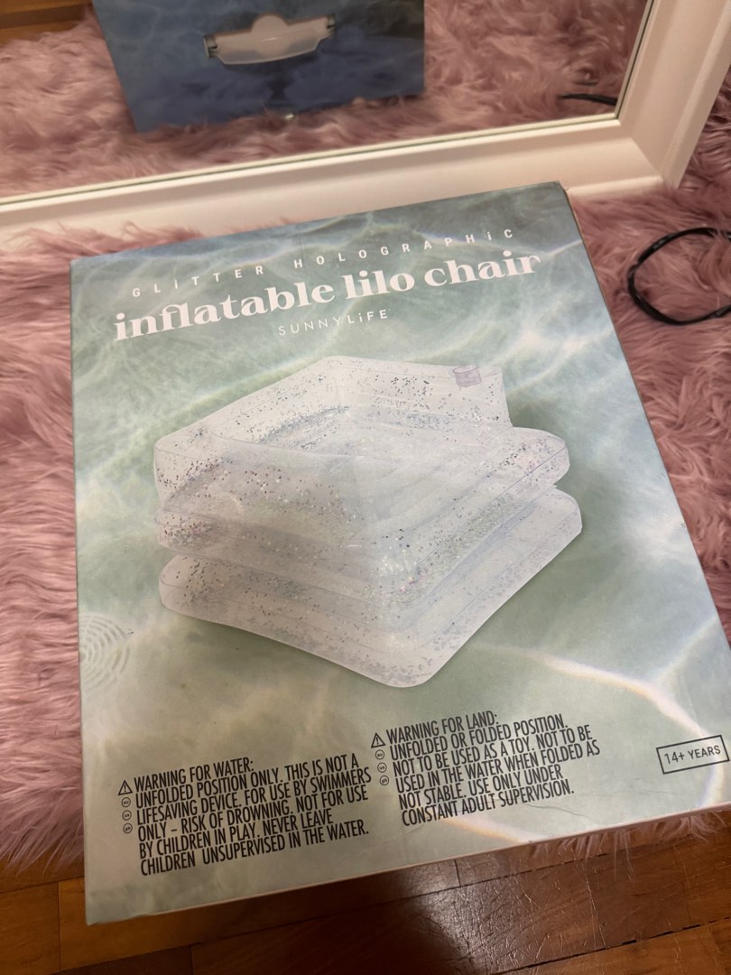 Sunnylife Inflatable Lilo Chair Glitter, Sports Equipment, Other Sports Equipment and Supplies ...