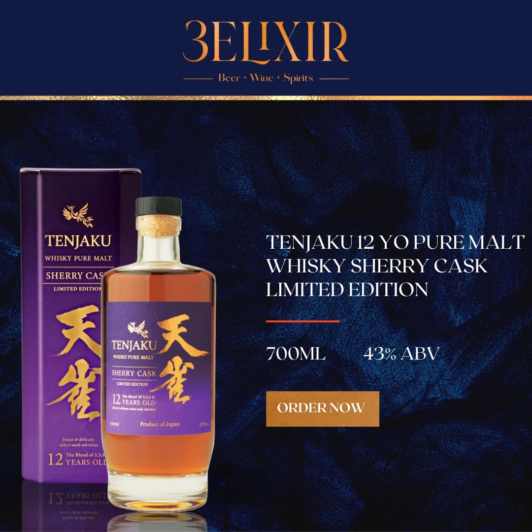 Tenjaku 12 Years Old Sherry Cask 700ML, Food & Drinks, Alcoholic ...