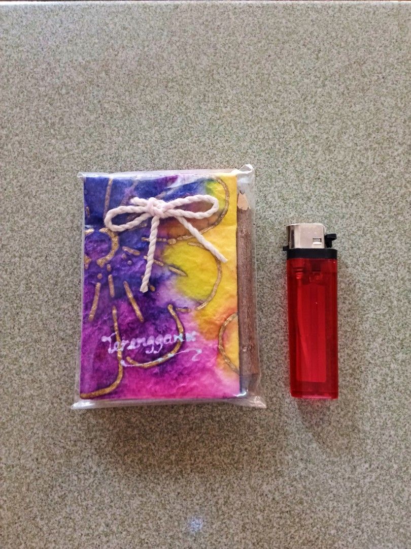 Terengganu Batik Design Note Book With Wooden Pencil., Hobbies & Toys ...