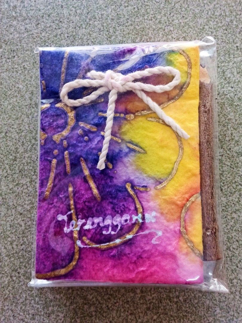 Terengganu Batik Design Note Book With Wooden Pencil., Hobbies & Toys ...