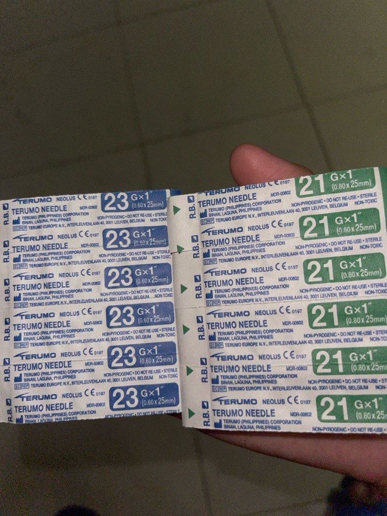 TERUMO NEEDLE (21 and 23 GAUGE), Health & Nutrition, Medical Supplies ...