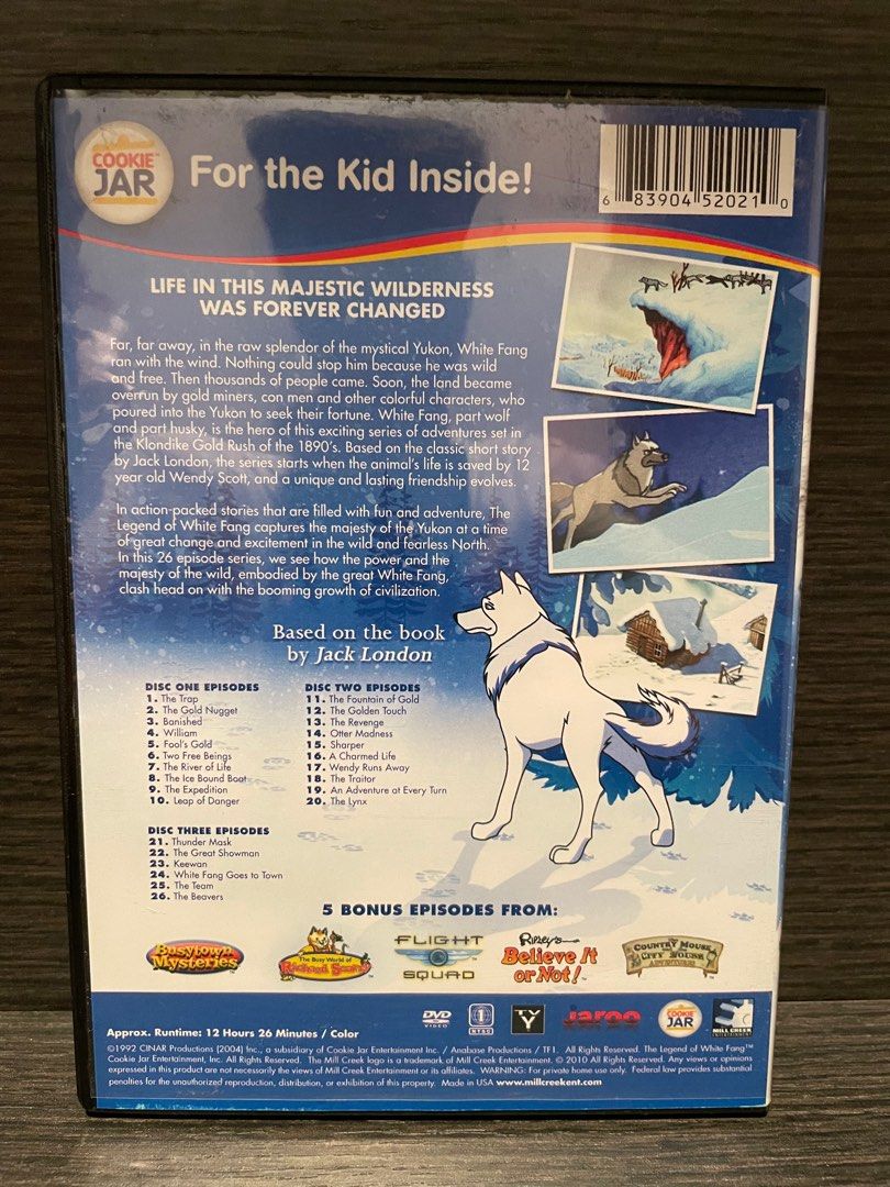 The Legend of White Fang the complete 26 episodes series, Hobbies ...