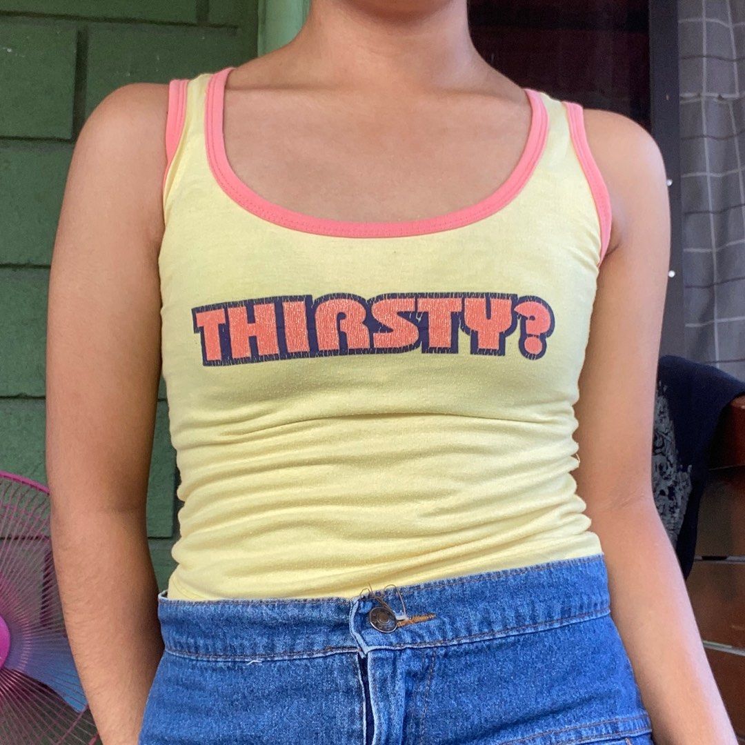 THIRSTY? Y2K Kidcore Cutecore Top, Women's Fashion, Tops, Sleeveless on ...