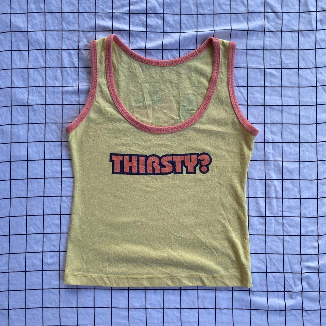 THIRSTY? Y2K Kidcore Cutecore Top, Women's Fashion, Tops, Sleeveless on ...