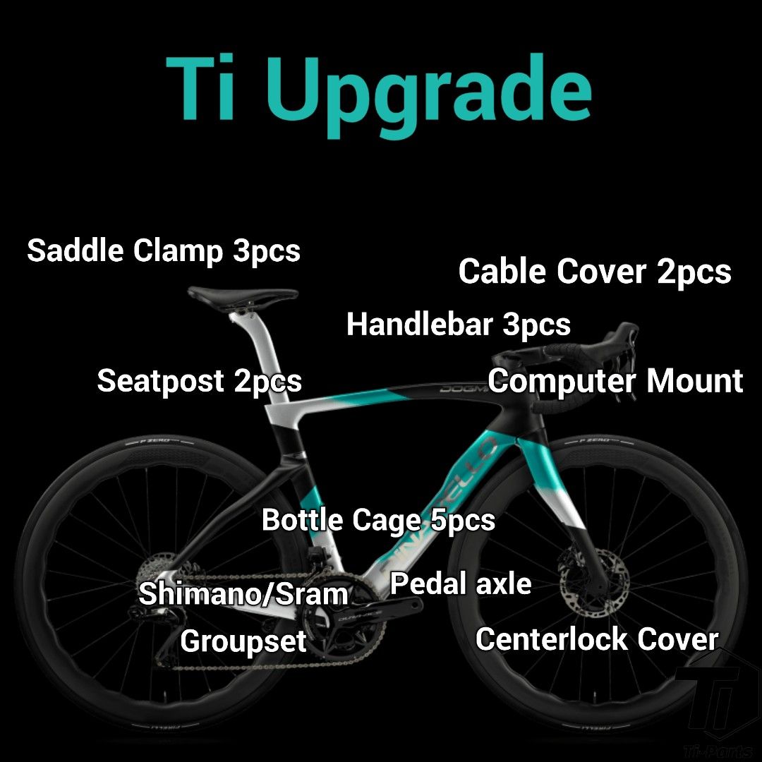 Titanium Upgrade kit for Pinarello Dogma F | Dura Ace Di2 Red ETAP AXS ...