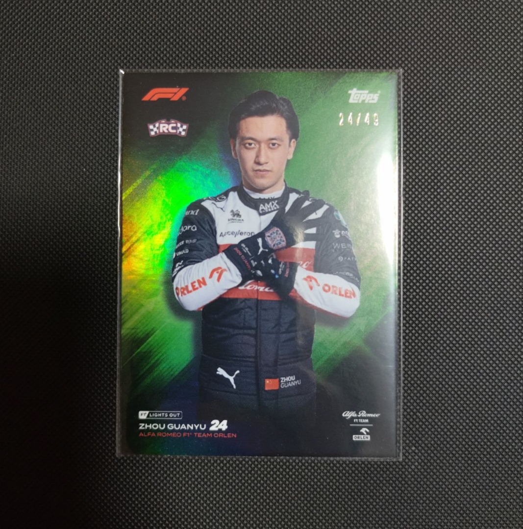 Topps F1 Lights Out 2022 Zhou Guanyu- Green parallel [24/49], Hobbies ...