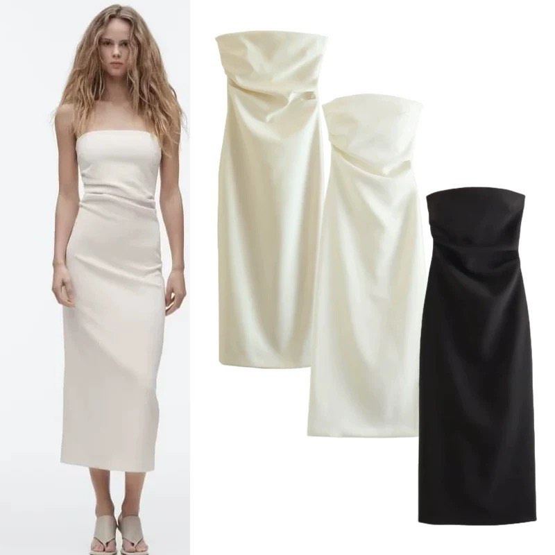 Tube dress (cream white), Women's Fashion, Dresses & Sets, Dresses on ...
