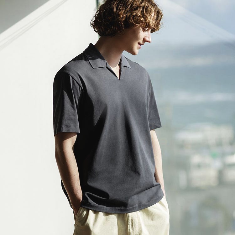 Uniqlo AIRism Skipper Collar Polo Shirt in Black, Men's Fashion, Tops ...