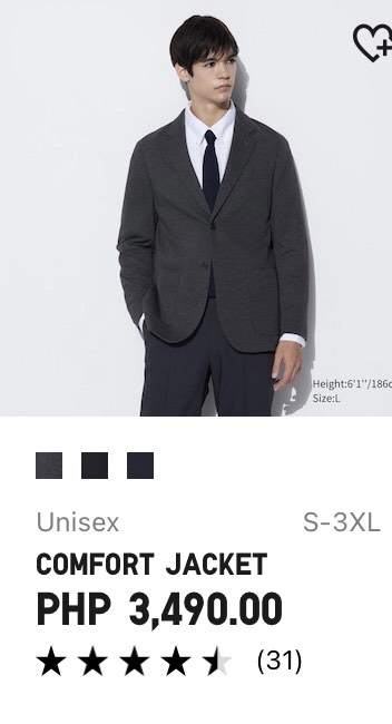 UNIQLO COMFORT JACKET DARK GRAY, Men's Fashion, Coats, Jackets and ...
