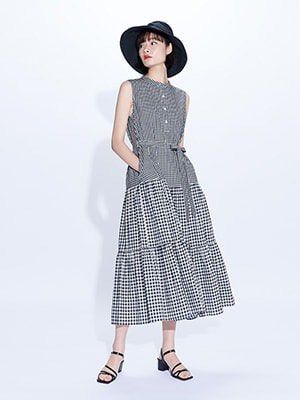 UNIQLO gingham tiered dress, Women's Fashion, Dresses & Sets, Dresses ...