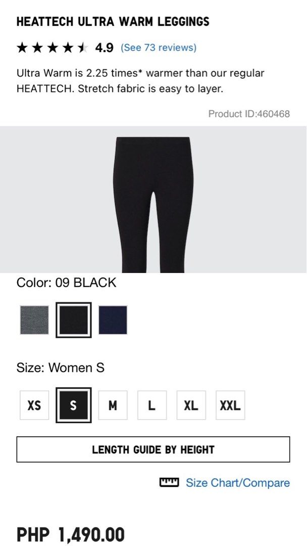 UNIQLO HEATTECH ULTRA WARM LEGGINGS, Women's Fashion, Undergarments ...