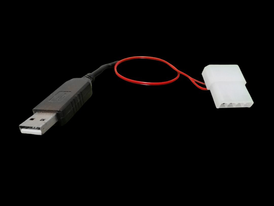 USB MALE 9V STEP-UP to 1-MOLEX IDE CONNECTOR 2-PIN M/F, BEST FOR LED ...